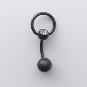 Titanium anodize Surgical Steel Black Slave Barbell for VCH Piercing.