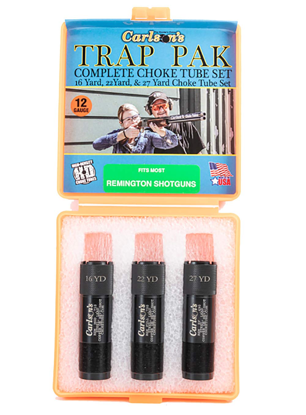 Carlsons Choke Tubes 12 Gauge for Remington [ 3 Pack | Modified, Improved Modified & Full ] Stainless Steel | Trap Pak Choke Tube | Made in USA