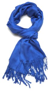 gelante plain soft pashmina shawl wrap scarf solid colors.15-615-royal blue-#10