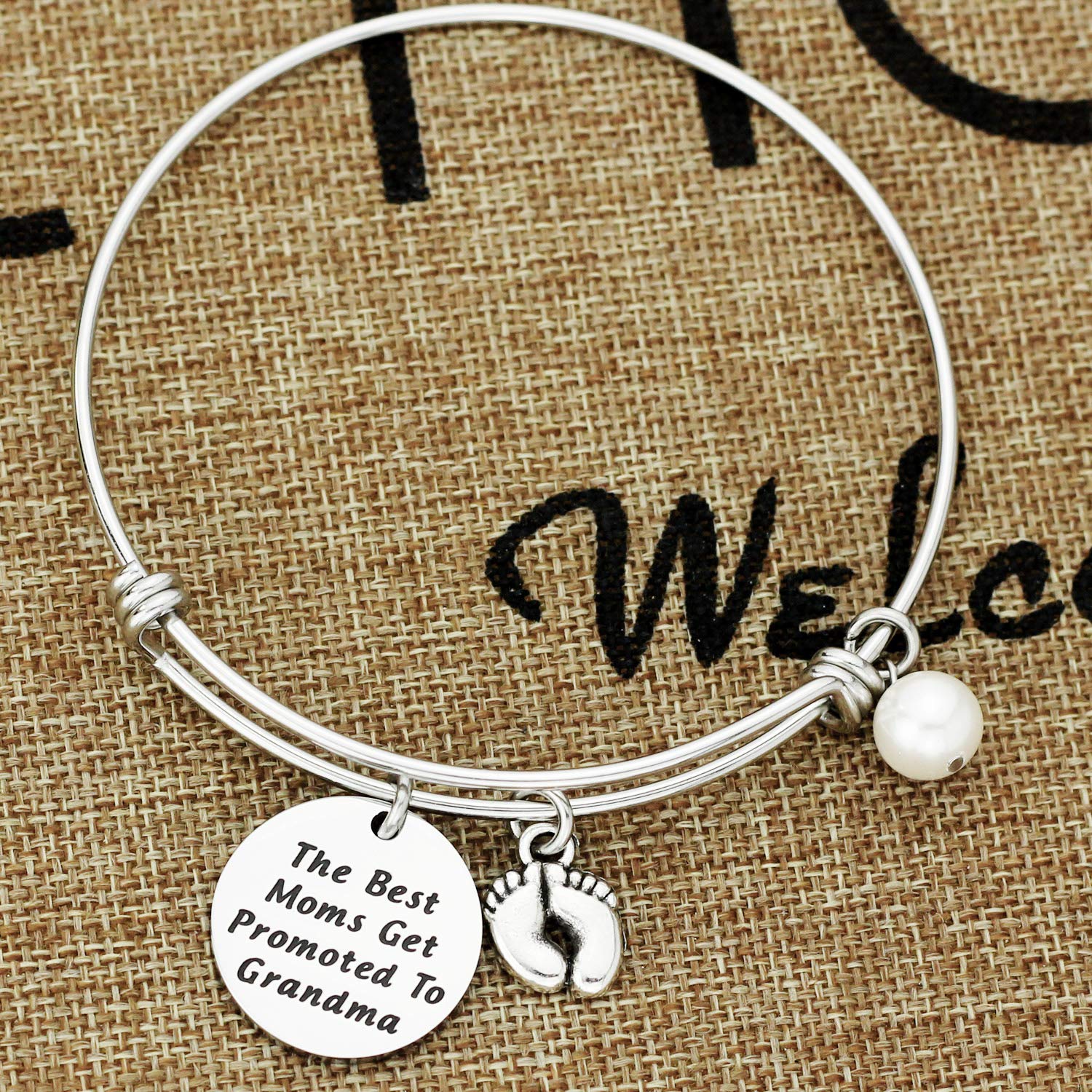 New Grandma Gifts Bracelet The Best Moms Get Promoted to Grandma to Be Jewelry