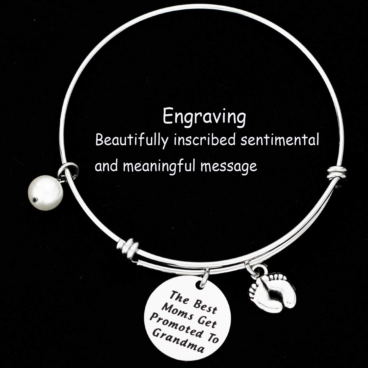 New Grandma Gifts Bracelet The Best Moms Get Promoted to Grandma to Be Jewelry