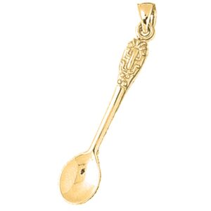 jewels obsession silver spoon pendant | 14k yellow gold-plated 925 silver spoon pendant