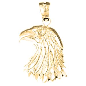 jewels obsession silver eagle head pendant | 14k yellow gold-plated 925 silver eagle head pendant