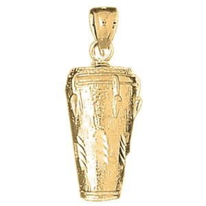 jewels obsession silver congas pendant | 14k yellow gold-plated 925 silver congas pendant