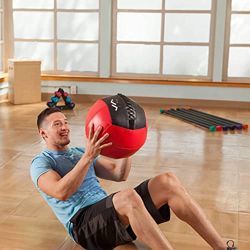 JFIT Wall Ball, 4 LB, Red/Black