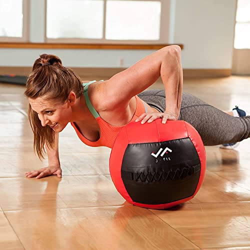 JFIT Wall Ball, 4 LB, Red/Black