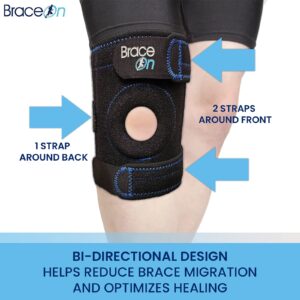 Brace On Active Sport Knee Brace - Bi-directional Patella Stabilizer for Men and Women, Medium