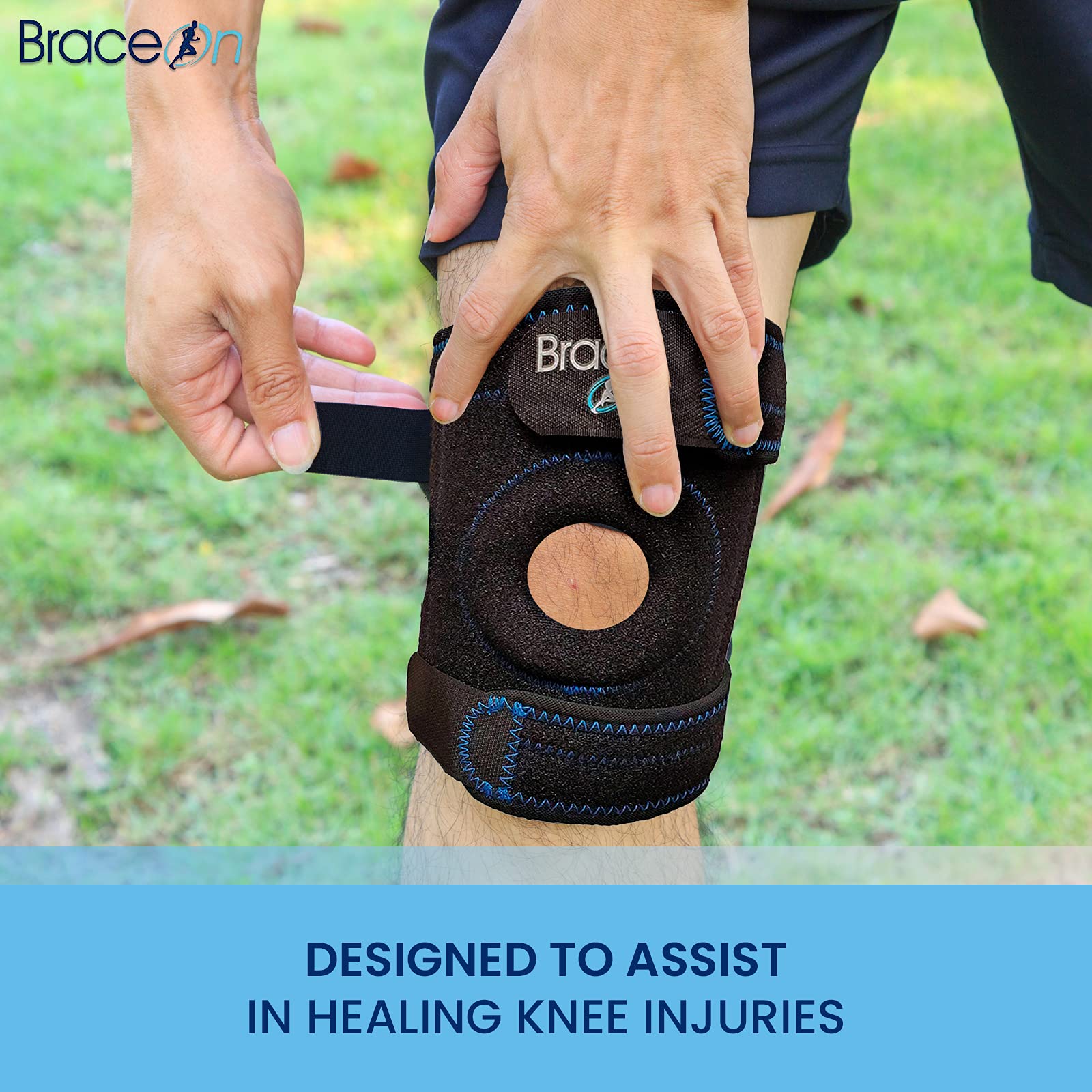 Brace On Active Sport Knee Brace - Bi-directional Patella Stabilizer for Men and Women, Medium