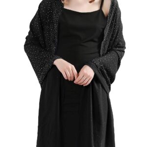 BANETTETA Shawls and Wraps for Evening Dresses - Dress Cover Up For Women (Black)