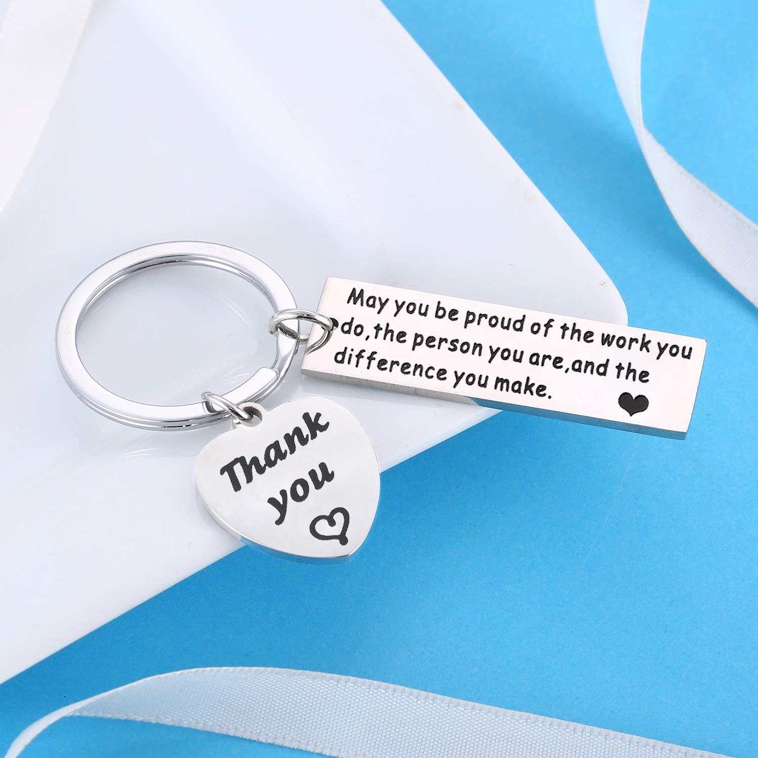 Gifts For Coworkers Friend Women Men Keychain Appreciation Gift Teacher Boss Thank You Gifts Christmas Presents For Her Him Leaving Farewell Good Bye Retirement Gift (Be proud of the work you do)