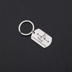 Gzrlyf T-rex Keychain I Love You Thiiiiis Much Funny Dinosaur Gifts for Couples Parents Dinosaur Lover (I love you thiiiiis much)