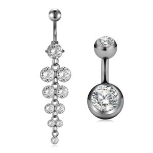 mayhoop 14g g23 titanium belly button rings 6mm 10mm belly navel rings piercing barbell for women