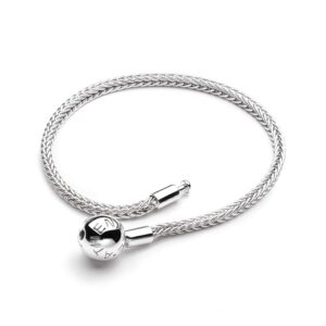 athenaie 925 sterling silver basic wheat chain with openable clasp charms bracelet for birthday gift 20cm