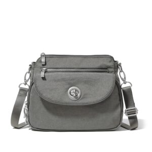 baggallini women's calais crossbody bag, sterling shimme