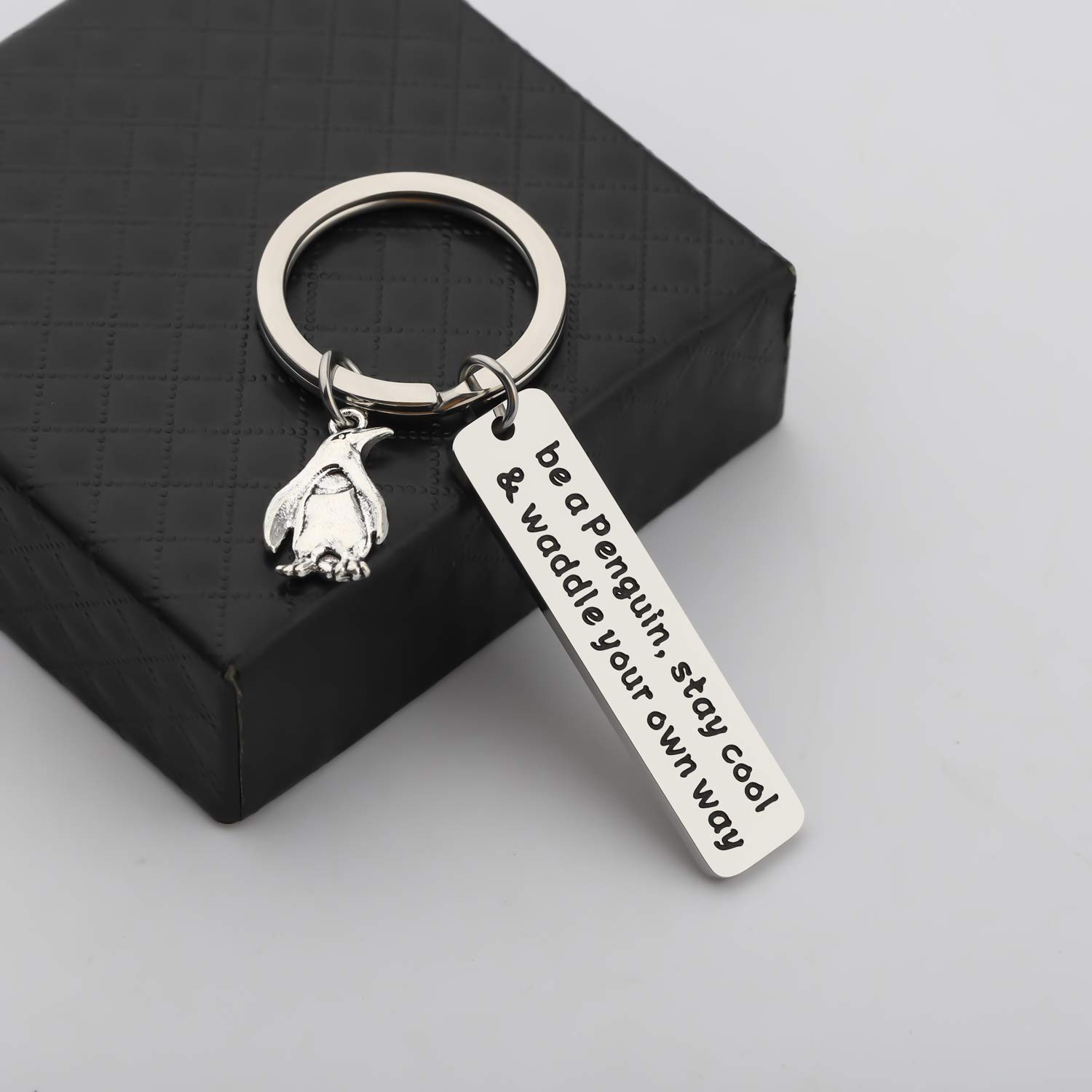 Gzrlyf Penguin Keychain Inspirational Penguin Gifts for Penguin Lovers Be a Penguin Stay Cool and Waddle Your Own Way (be a Penguin)