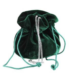 LONI British Hand Made Fantasy Suede Velvet Drawstring Clutch Shoulder Cross-body Bag