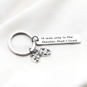 bobauna Theatre gift Theater Keychain Tragedy and Comedy Jewelry Gift (Theater Keychain)