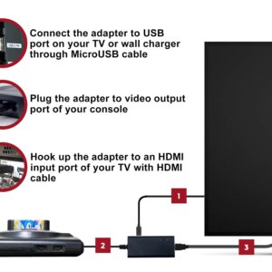 HDMI Cable for Sega Genesis Model 1/2 / 3, Sega CD, Sega CDX, Sega 32X, Sega Nomad, Original Sega Master System Console