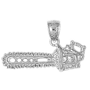 jewels obsession chain saw pendant | sterling silver 925 chain saw pendant - 15 mm