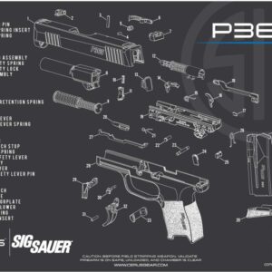 SIG P365 5 PC EDOG Cerus Gear Schematic (Exploded View) Heavy Duty Pistol Cleaning 12x17 Padded Gun-Work Surface Protector Mat Solvent & Oil Resistant & 3 PC Cleaning Essentials & Clenzoil