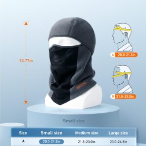 AstroAI Balaclava Ski Mask Winter Fleece Thermal Face Mask Cover for Men Women Warmer Windproof Breathable, Cold Weather Gear for Skiing, Outdoor Work, Riding Motorcycle & Snowboarding,Gray