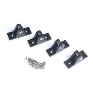 MX Bimini Top Deck Hinge, Flat Mount Boating Equipment with Screws(4PCS)