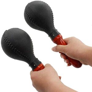 ubblove maracas shakers rattles sand hammer hand percussion musical instruments with abs plastic shell wooden handles for adults kids live performance, party, ktv, concert, bands (black)