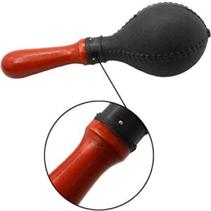 Ubblove Maracas Shakers Rattles Sand Hammer Hand Percussion Musical Instruments with ABS Plastic Shell Wooden Handles for Adults Kids Live Performance, Party, KTV, Concert, Bands (Black)