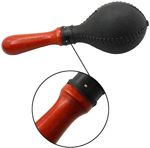 Ubblove Maracas Shakers Rattles Sand Hammer Hand Percussion Musical Instruments with ABS Plastic Shell Wooden Handles for Adults Kids Live Performance, Party, KTV, Concert, Bands (Black)