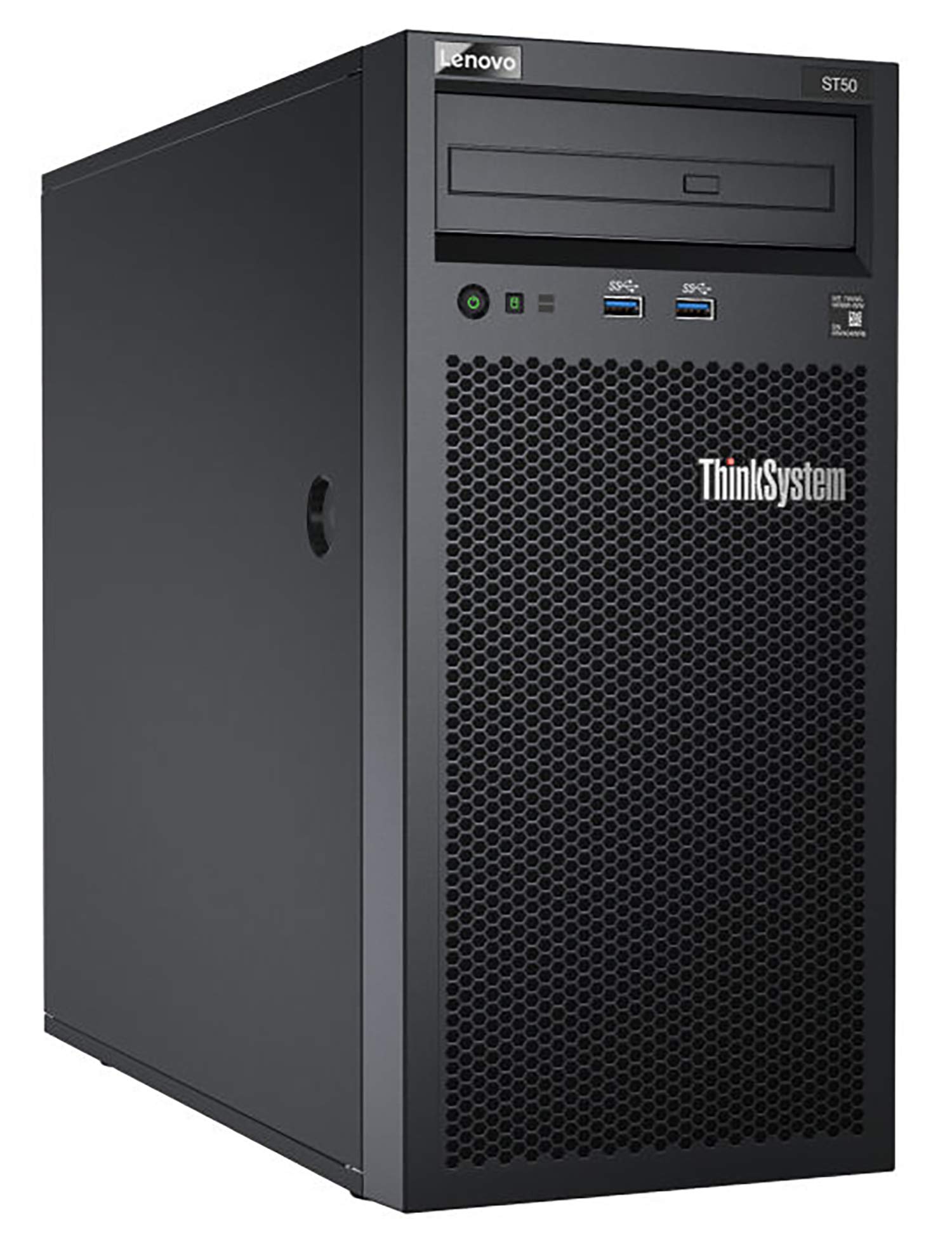 Lenovo ThinkSystem ST50 Tower Server Including Intel Xeon 3.4GHz CPU, 32GB DDR4 2666MHz RAM, 6TB HDD Storage, JBOD RAID