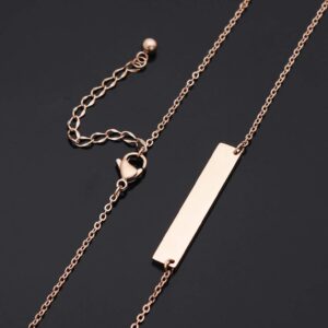 Ankiyabe Big Sister Middle Sister Little Sister Pendant Necklace Set 3 Sisters Necklace 3 Best Friends Necklace BFF Bestie Gifts (Big Mid Lil Sis-Rose Gold)