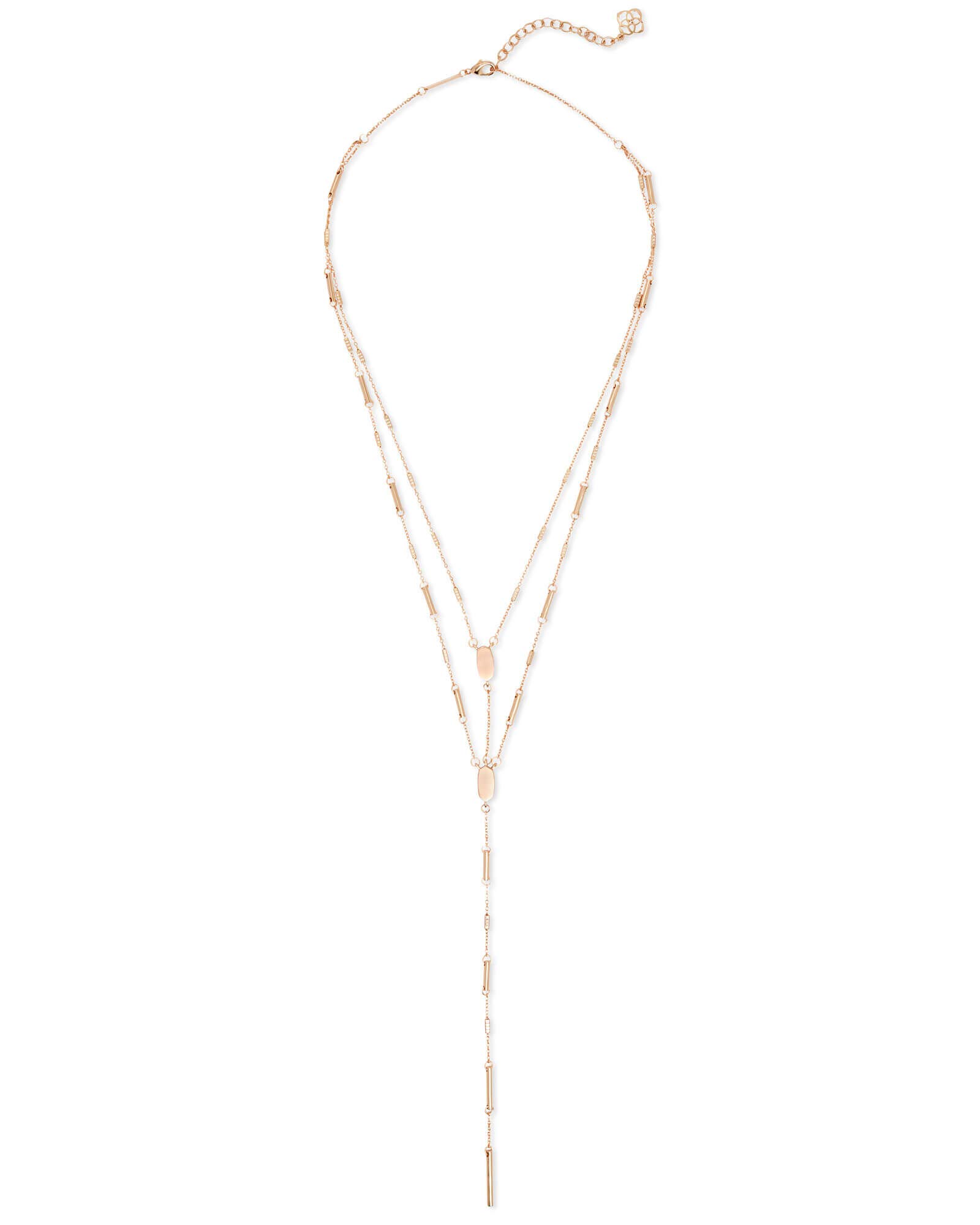 Kendra Scott Adelia Y Necklace for Women, Dainty Fashion Jewelry, 14k Rose Gold-Plated