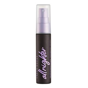 urban decay all nighter long-lasting makeup setting spray, travel size - award-winning makeup finishing spray - lasts up to 16 hours - oil-free - non-drying formula for all skin types - 1.0 fl oz