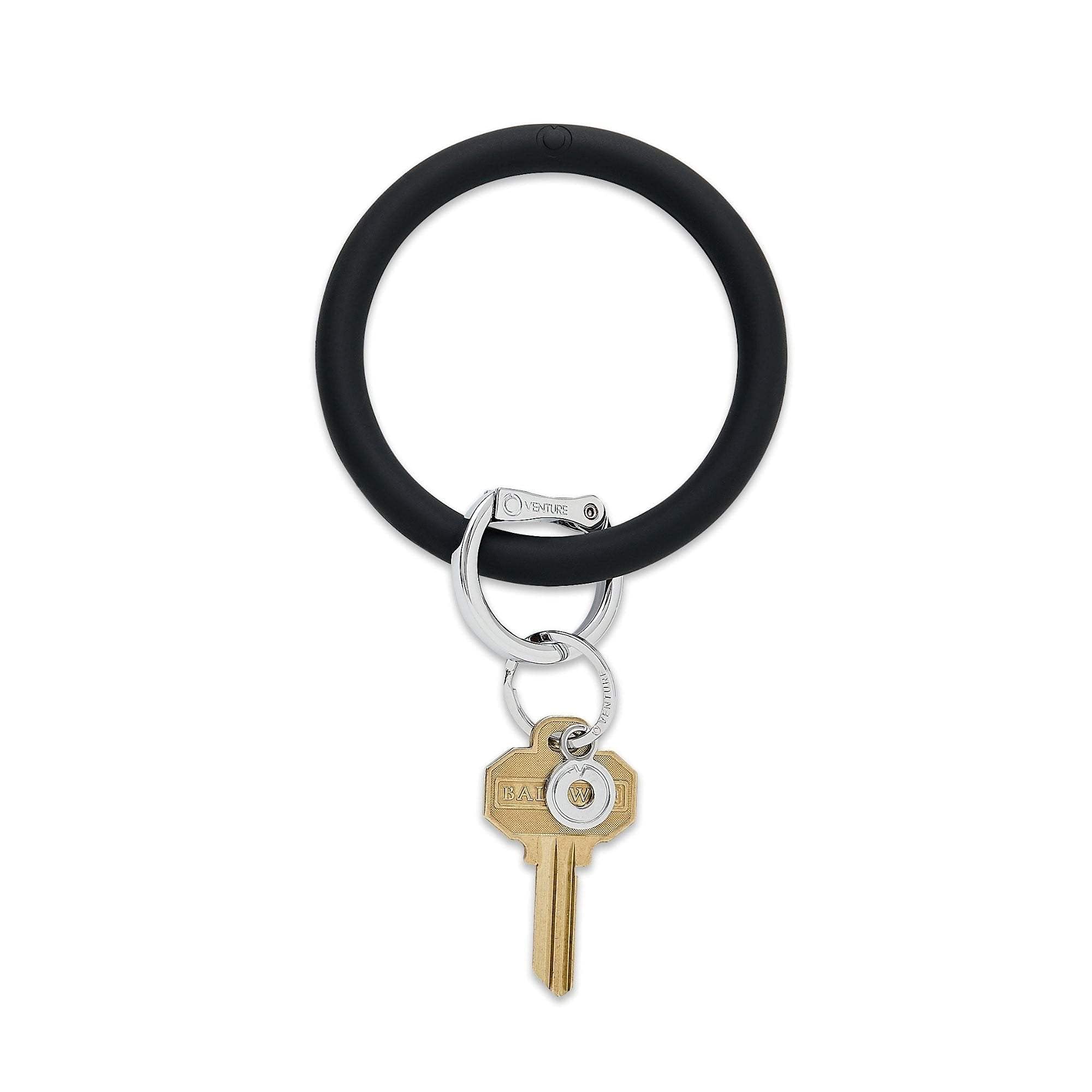 Oventure, The Original Bracelet Keychain, Silicone Big O Key Ring - Back in Black