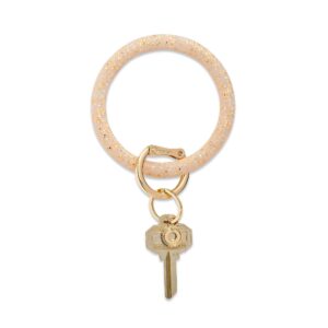 oventure, the original bracelet keychain, silicone big o key ring - gold rush confetti