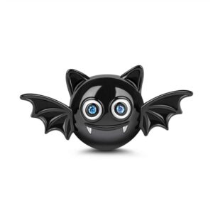 gnoce adorable evil bat charm bead sterling silver black plated women bat bead charms fit bracelet/necklace halloween jewery gift for wife daughter friend