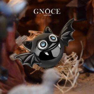 GNOCE Adorable Evil Bat Charm Bead Sterling Silver Black Plated Women Bat Bead Charms fit Bracelet/Necklace Halloween Jewery Gift for Wife Daughter Friend