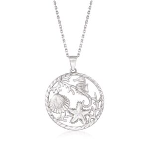 ross-simons sterling sea life pendant necklace