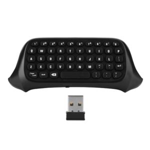 mini controller, chatpad for one, 47 keys keyboard emails message 2.4ghz receiver gaming keypad, black