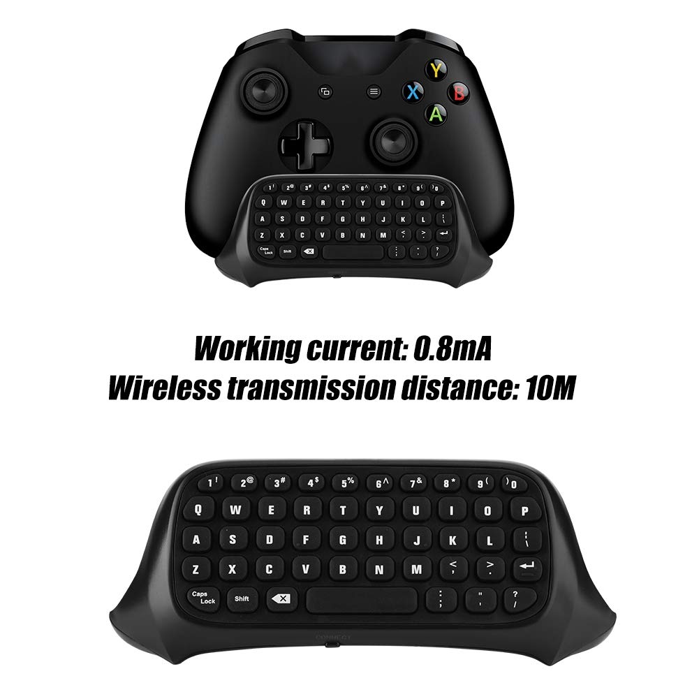 Mini Controller, Chatpad for One, 47 keys Keyboard Emails Message 2.4Ghz Receiver Gaming Keypad, Black