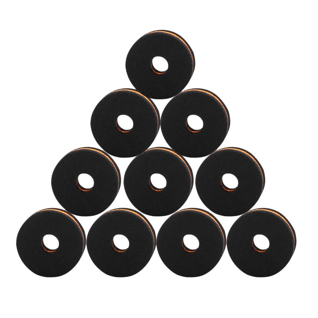 Gazechimp Black Cymbal Stand Foam Felts Washers For Drum Set Parts Pack