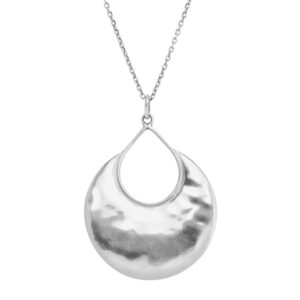 silpada 'crescent drop' pendant necklace in sterling silver, 28" + 2"