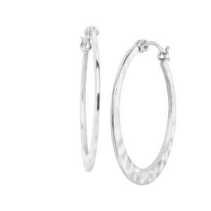 silpada .925 sterling silver hoop earrings for women, jewelry gift ideas, 'full circle'