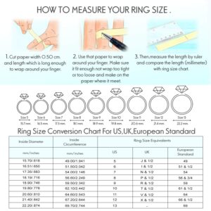 SEA OF ICE Engagement Rings Princess Cut – Elegant Wedding Engagement Ring Set – 925 Stainless Steel and Cubic Zirconium Rings for Women - Princess Cut Halo Engagement Ring and Band – 6 x 6mm