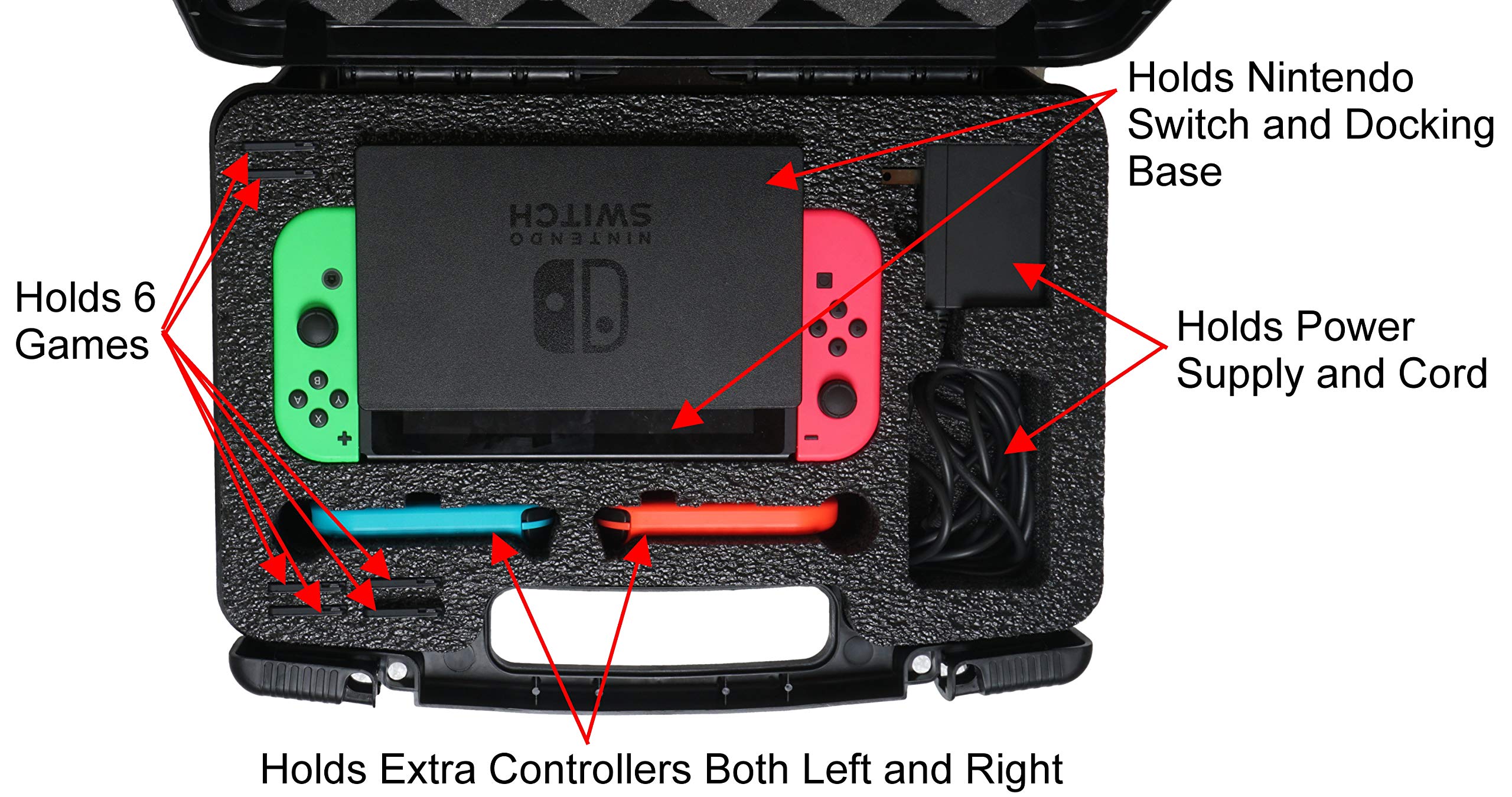 Case Club Case fits Nintendo Switch in Pre-Cut Compact Carrying Case