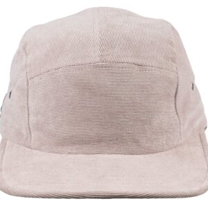 FLVFF 5 Panel Hat for Men Women Flat Brim Baseball Cap Urban Street Camper Hats (F1) (Beige Corduroy)