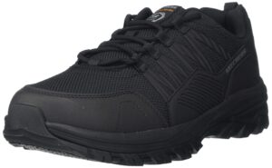 skechers men's fannter hiking shoe, black,12 m us