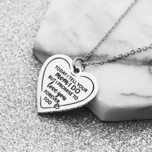 JINGMARUO Stepson Gift Stepdaughter Gift Today I Tell Your Dad/Mom I Do But I Promise to Love You Forever Too Necklace Gift from Stepmom Stepdad (StepDaughter)