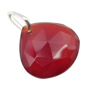 silverstarjewel 925 solid sterling silver red cut carnelian tcw 8.8 pendant 0.8"