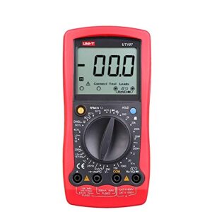 uni-t ut107 handheld automotive multimeter, dc ac voltage, dc current, resistance, frequency, temperature